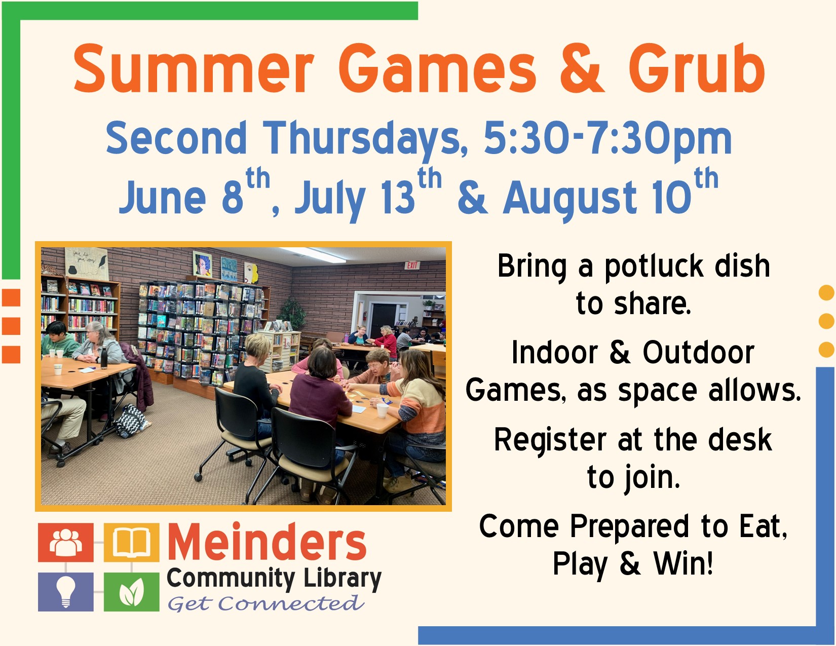 July Games & Grub – Meinders Community Library