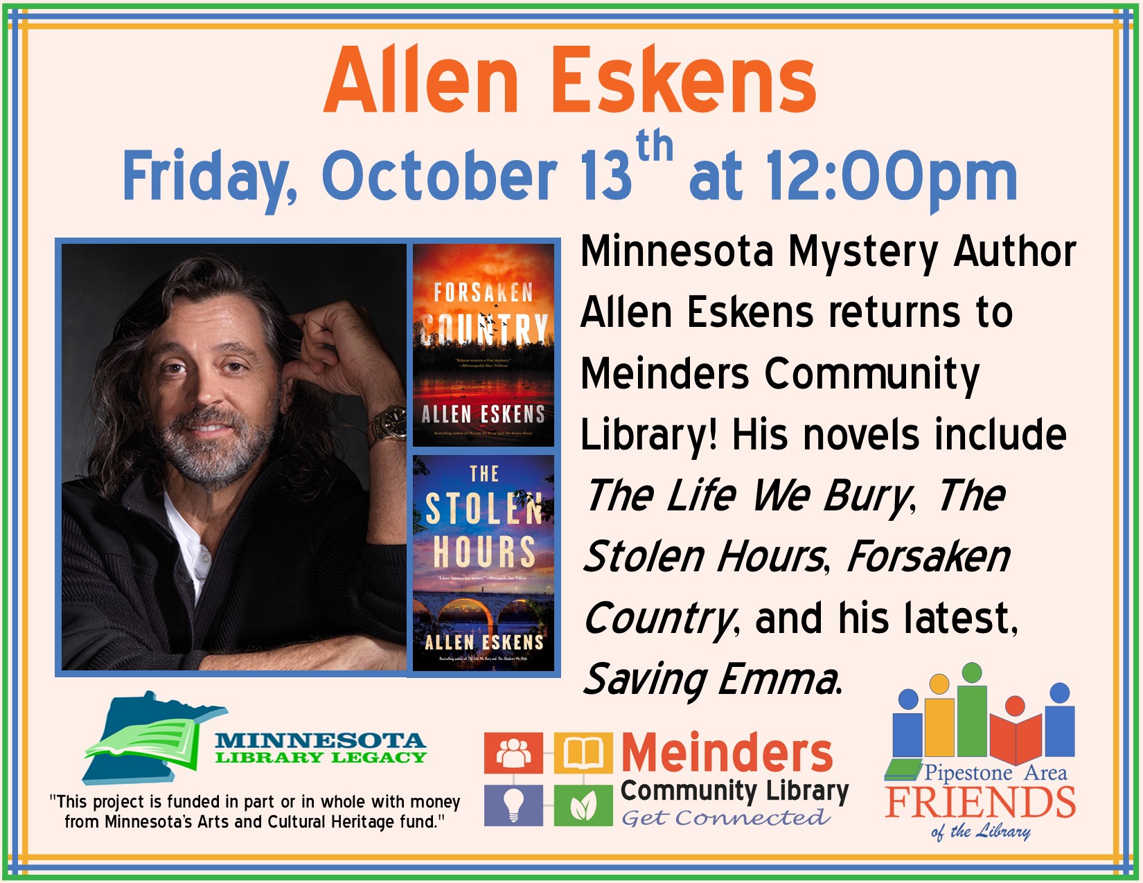 Allen Eskens – Meinders Community Library