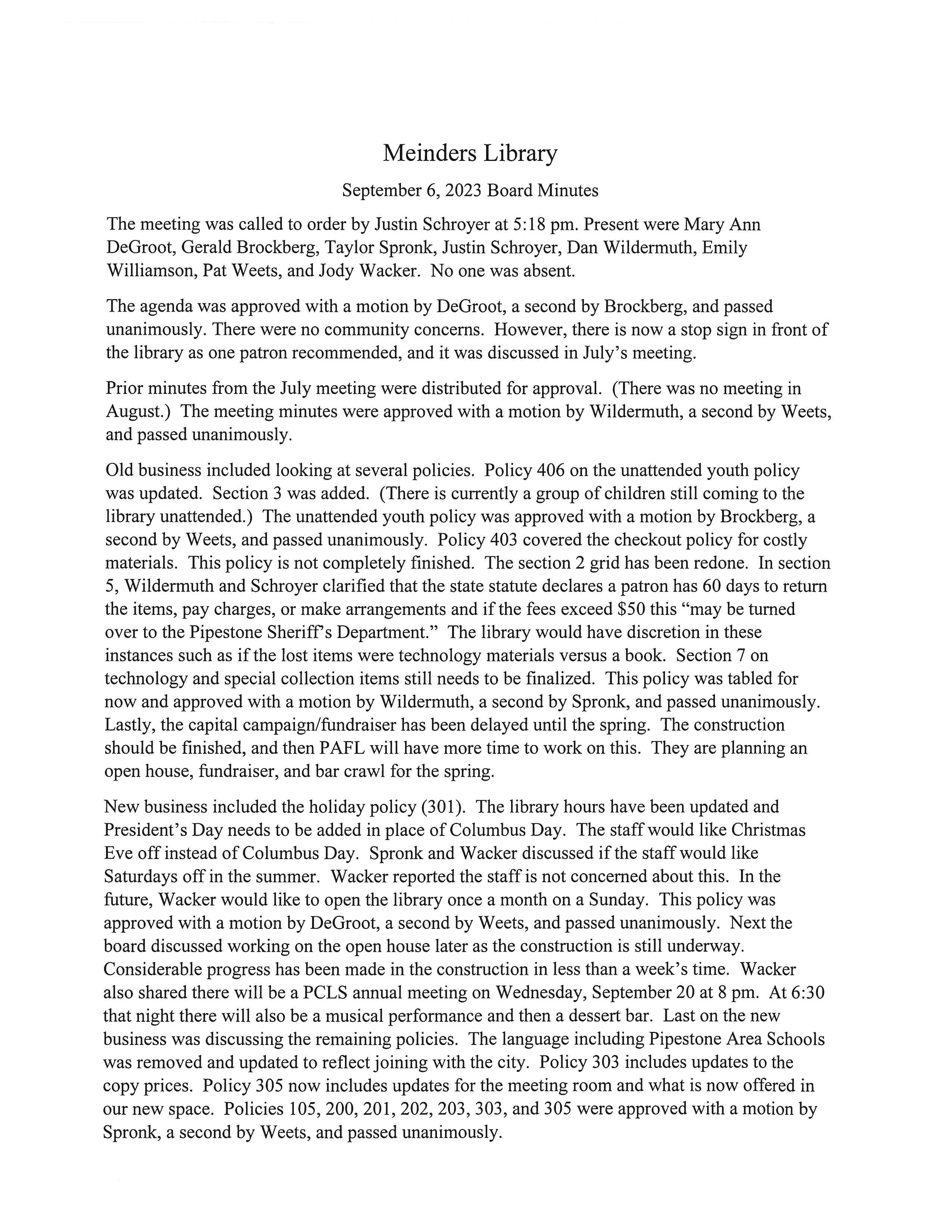 September 2023 – Meinders Community Library